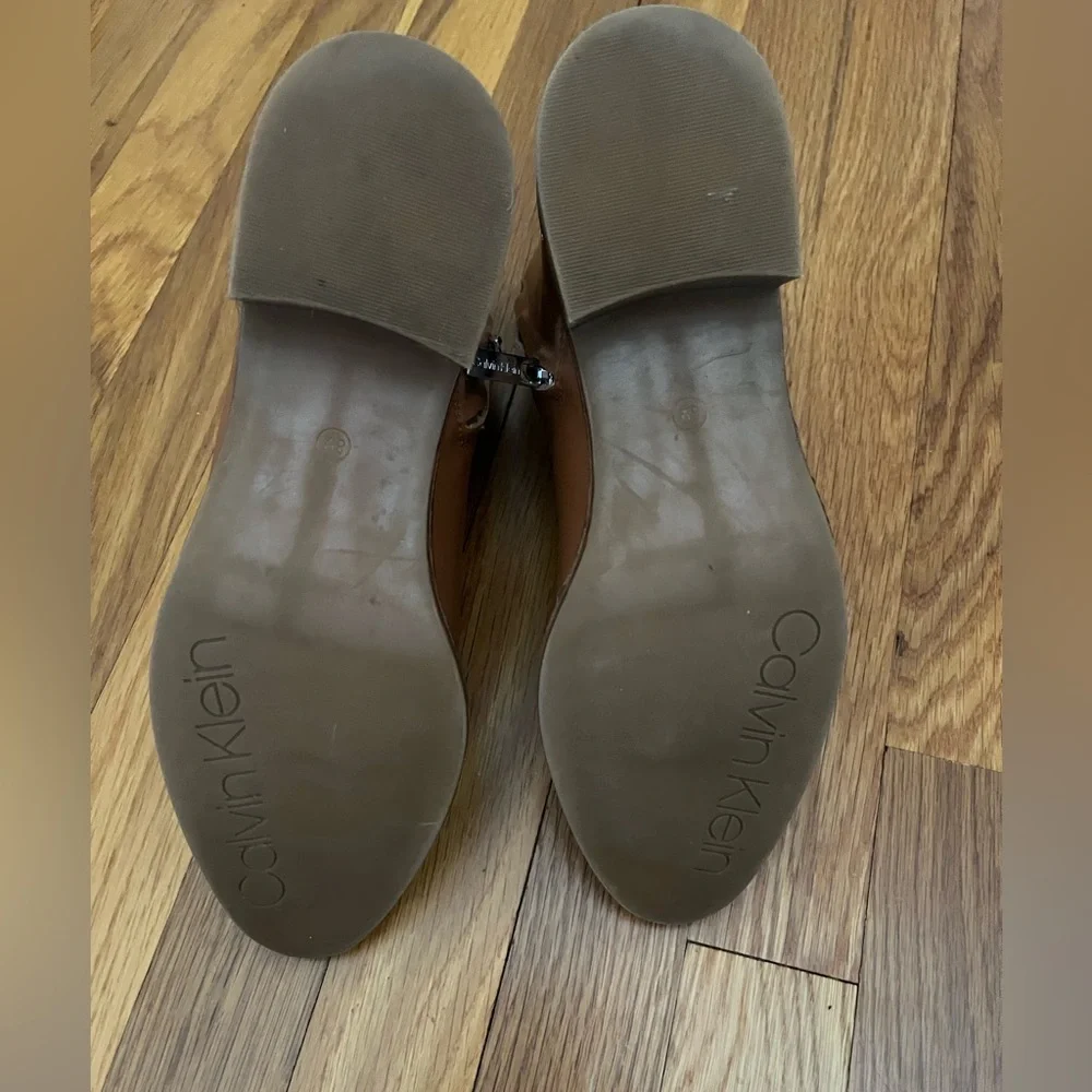 Calvin Klein | Shoes | Calvin Klein Tan Ankle Booties | Poshmark